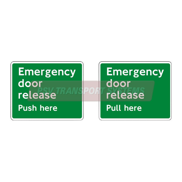 PSV/84/598- Emergency Door Release – Push/Pull Here (NRM) Sticker ...