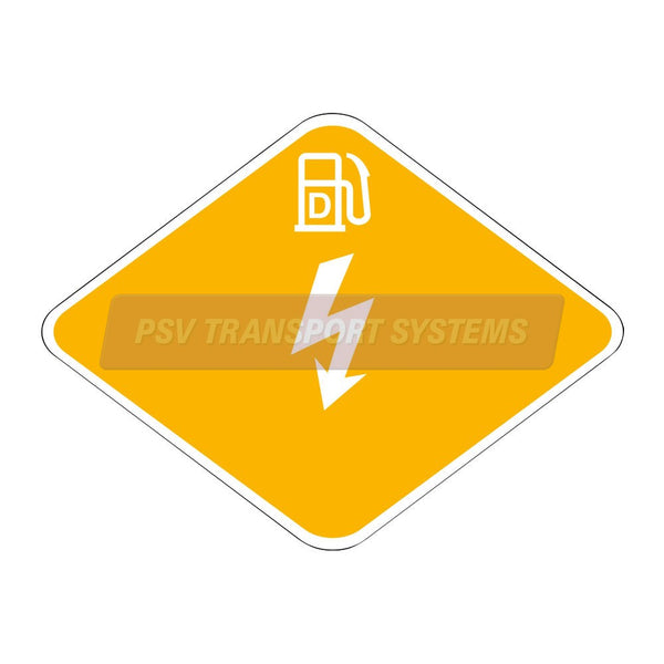 PSV/84/635-First Responder - Diesel/Electric Hybrid Sticker, White ...
