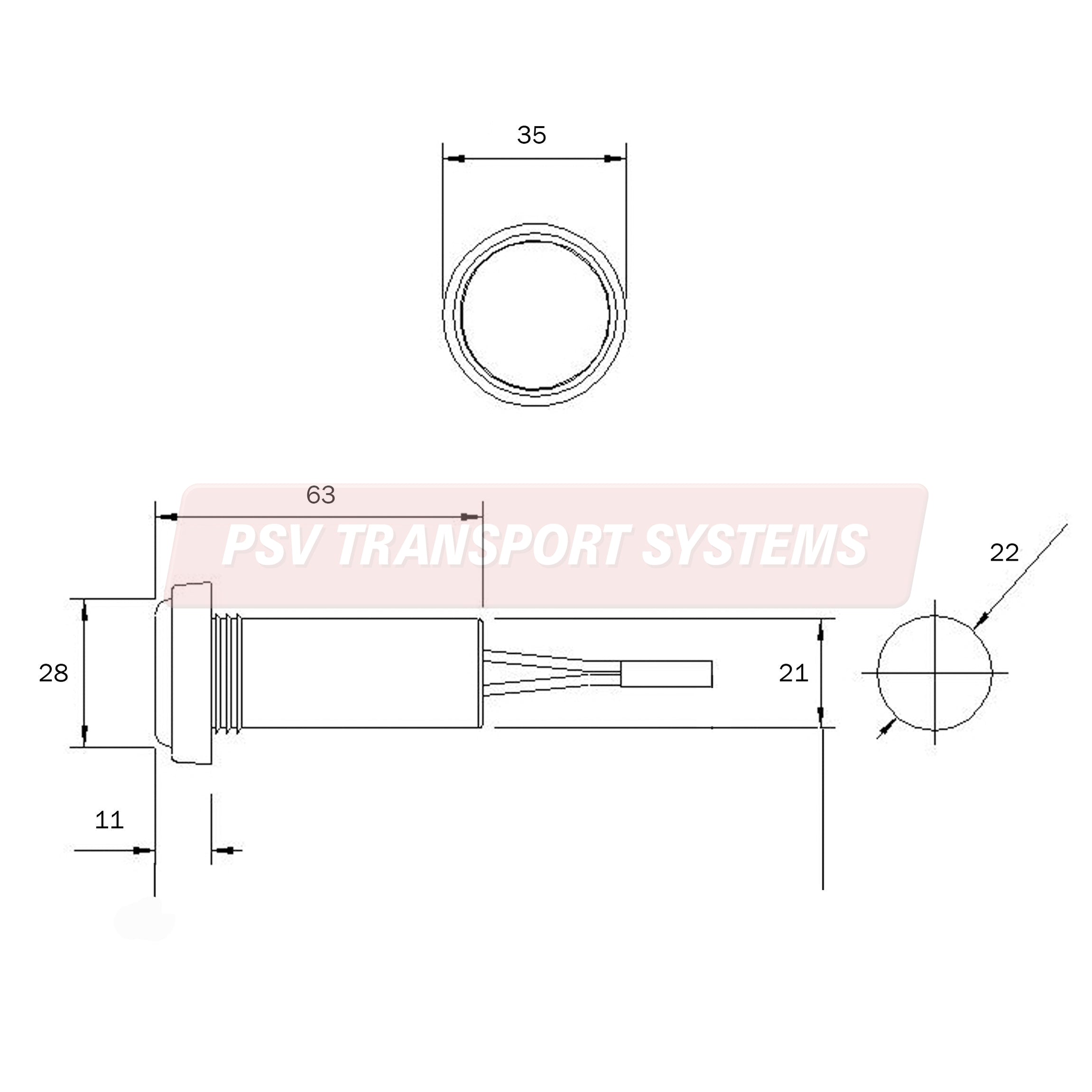 PSV/07/359-24V LED Front Marker Lamp - PSV Transport Systems